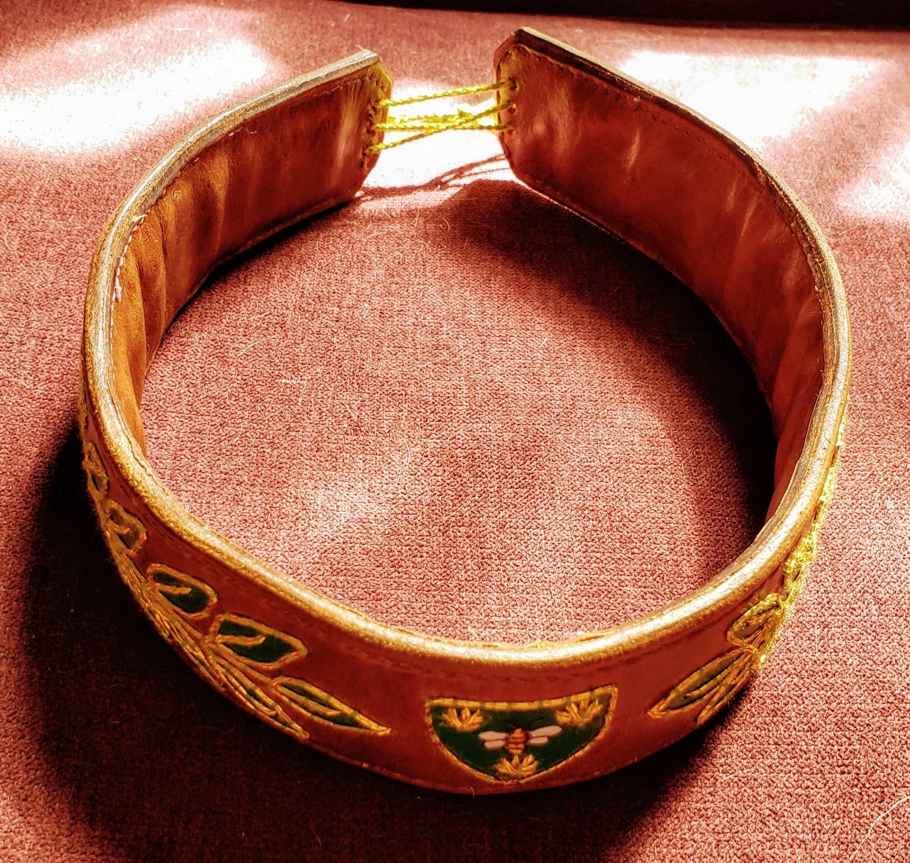 Goldwork Embroidered Laurel Circlet, part 2 | Ivan Rezansky's SCA ...